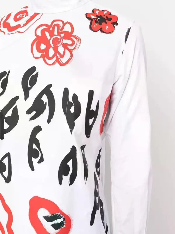 Comme Des Garçons 2006 Graphic Painterly-print Blouse