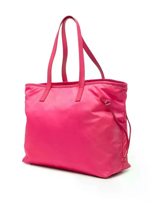 Prada Saffiano Trimmed Tessuto Convertible Tote Satchel
