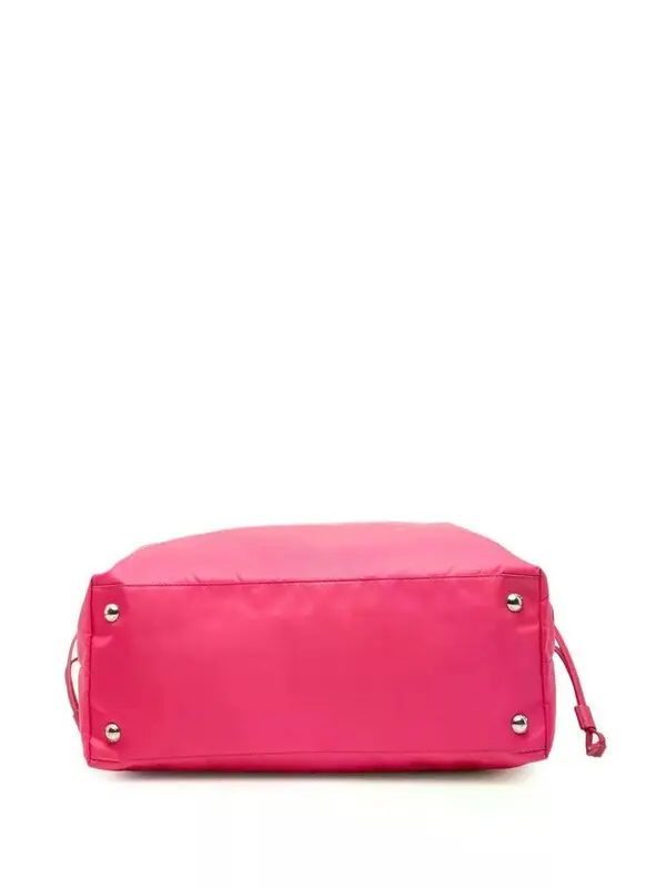 Prada Saffiano Trimmed Tessuto Convertible Tote Satchel