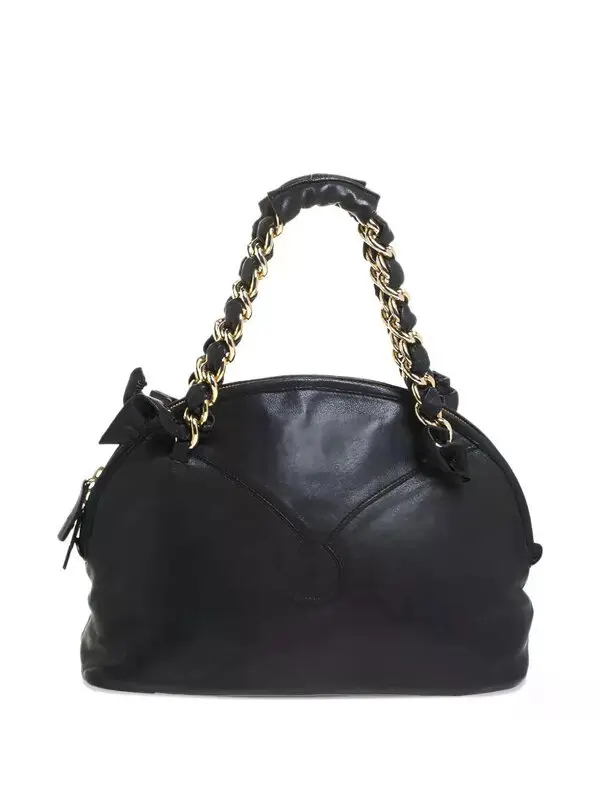 Gianfranco Ferre Chain-detail Leather Tote Bag