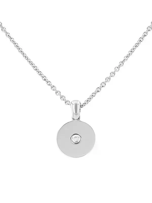 CARTIER 2000s 18k White Gold Diamond Pendant Necklace - Silver