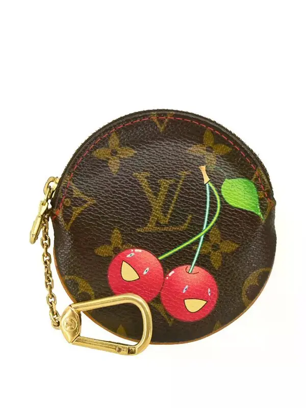 LOUIS VUITTON X Takashi Murakami 2005 Monogram Cherry Coin Case - Brown