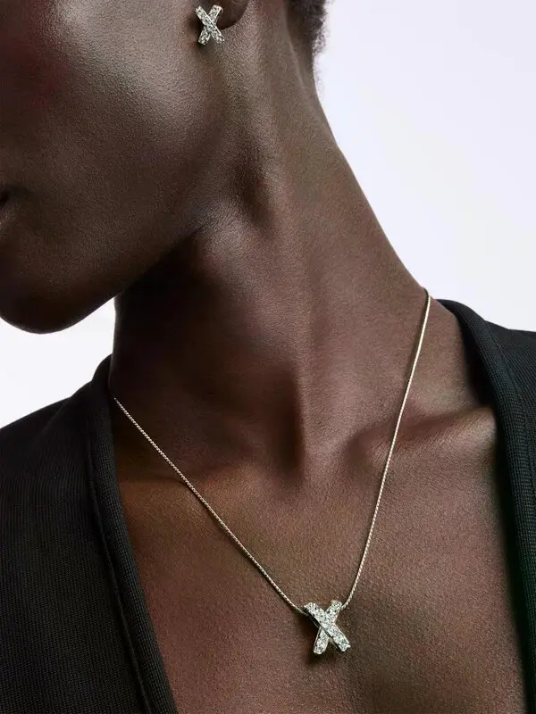 Nina Ricci Rhodium-plated Crystal Necklace