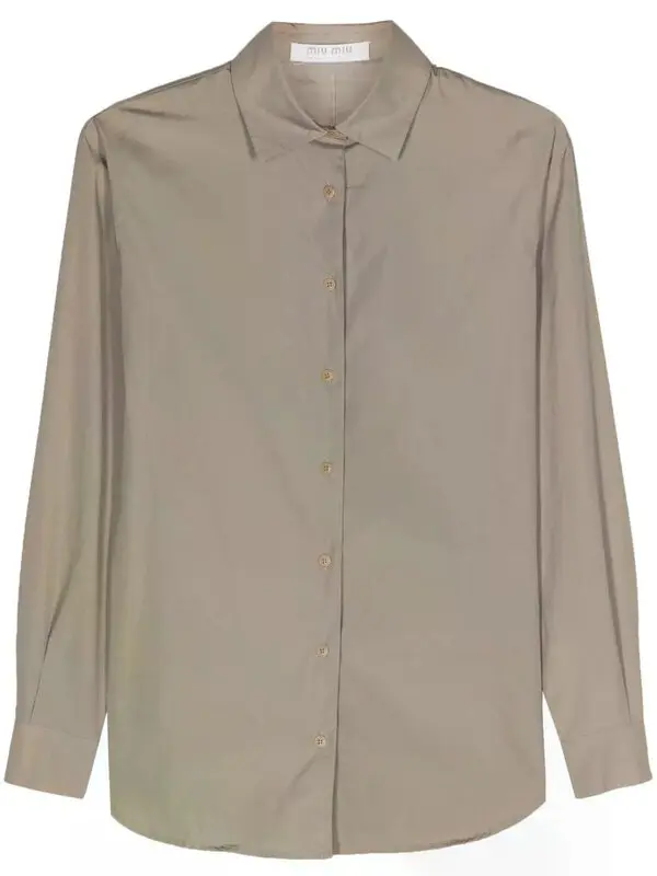 Miu Miu 2000s Classic-collar Cotton Shirt