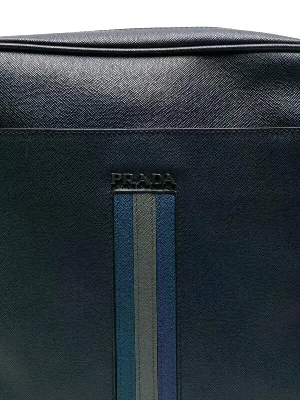 Prada 2010s Stripe-detail Messenger Bag