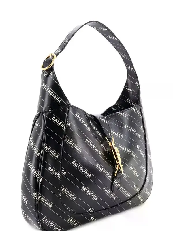 Gucci X Balenciaga The Hacker Project Jackie 1961 Printed Leather Medium Hobo Bag