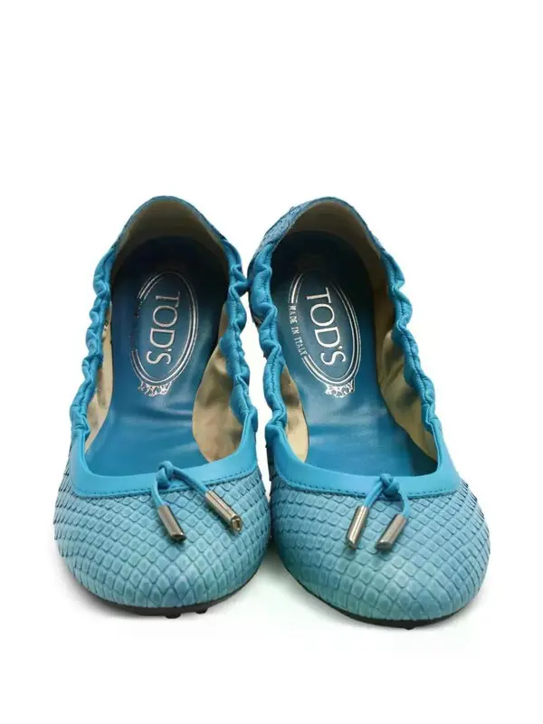 TOD'S Snakeskin Ballerina Flats