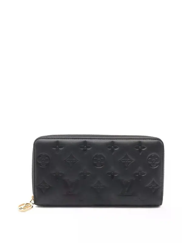 LOUIS VUITTON 2021 Monogram Zipper Wallet - Black