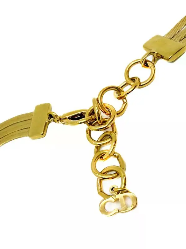 Dior 1980s D Drop-pendant Necklace