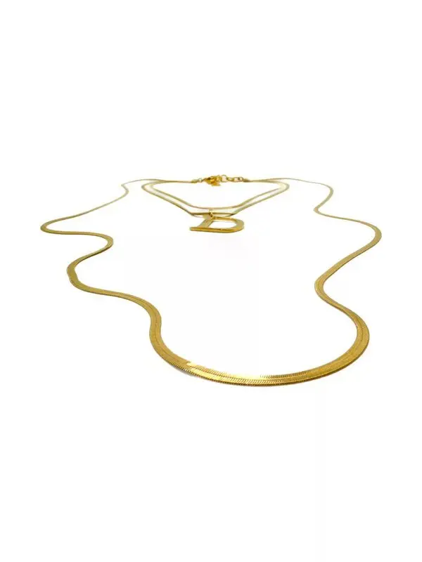 Dior 1980s D Drop-pendant Necklace