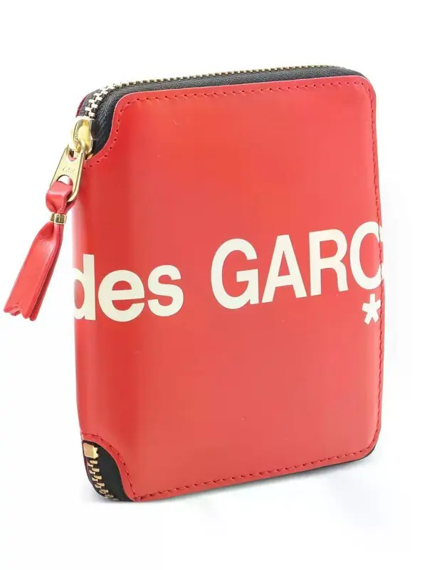 Comme Des Garçons Logo Wallet - Red