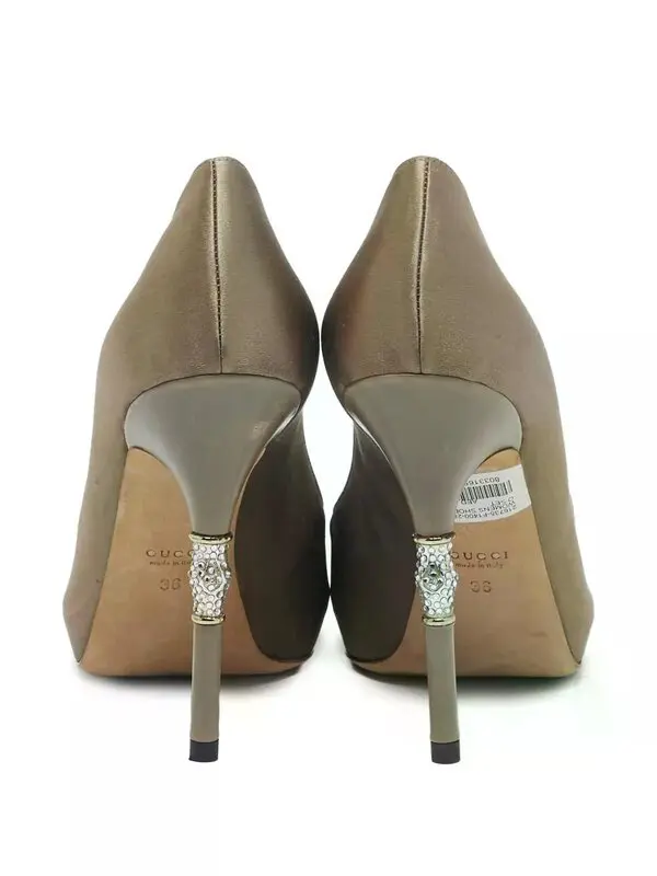 Gucci 125mm Crystal-heel Pumps - Neutrals