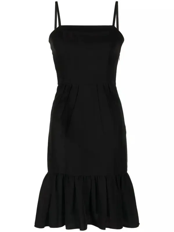Prada Ruffle-hem Crepe Dress