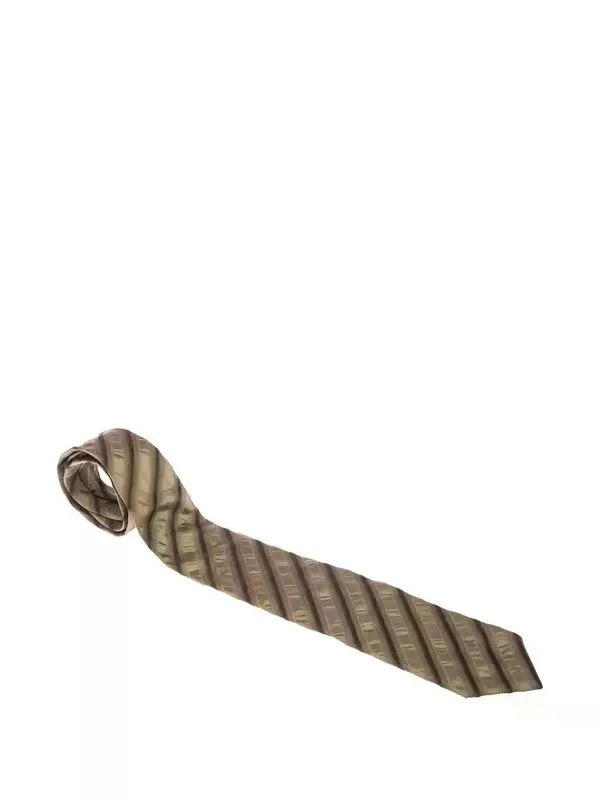 BOSS Diagonal-stripe Silk Tie - Gold