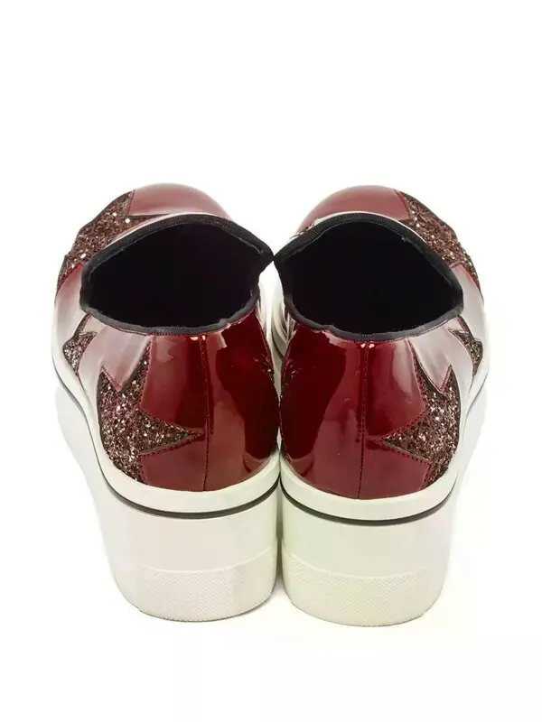 Stella McCartney Star-patch Platform Loafers - Red