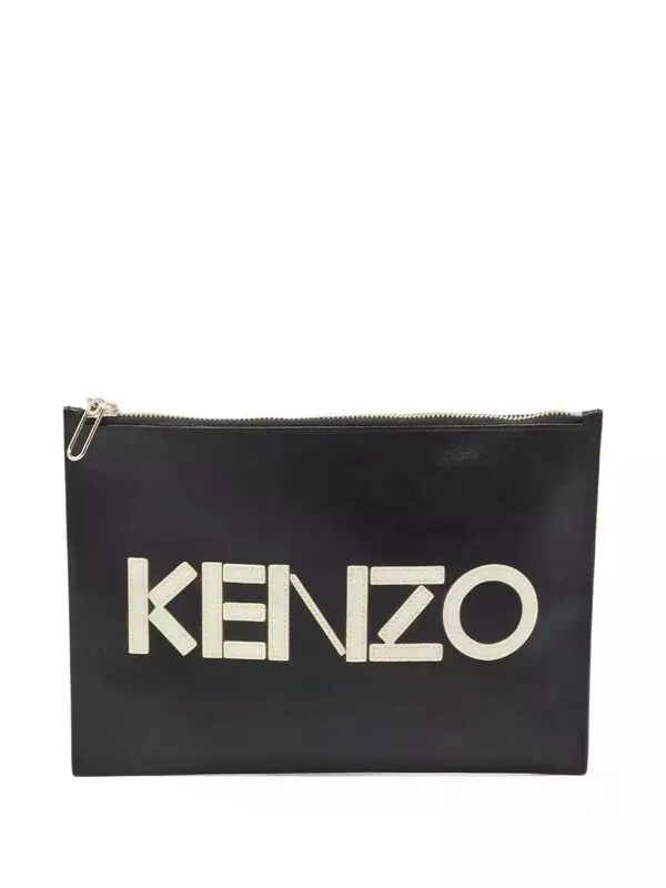 Kenzo Leather Zip Clutch