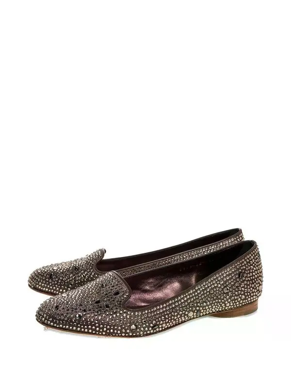 GINA Crystal-embellished Flat Shoes