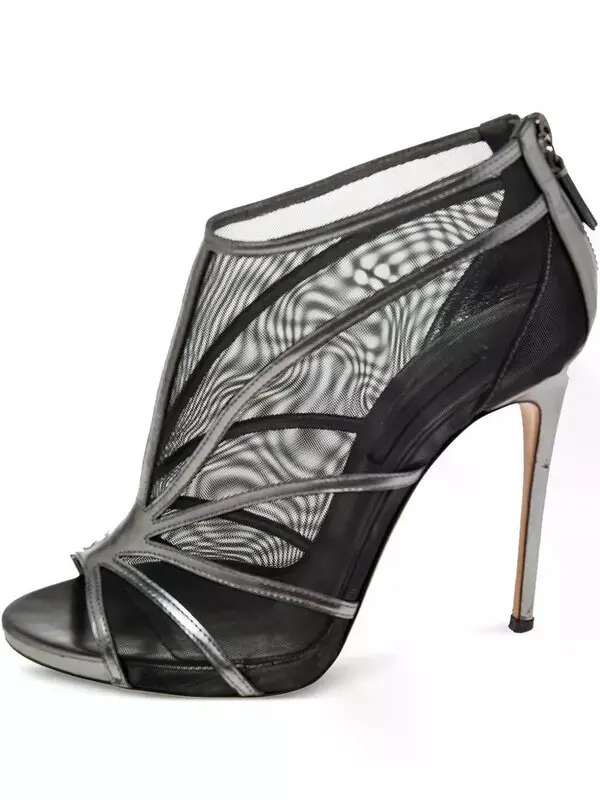 Casadei 115mm Mesh-panelled Stiletto Sandals