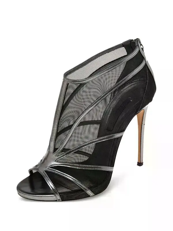 Casadei 115mm Mesh-panelled Stiletto Sandals