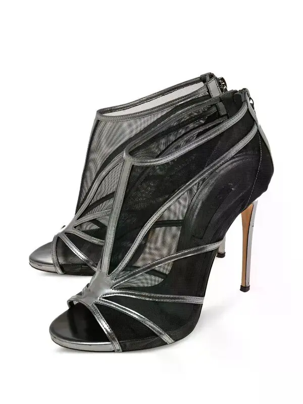 Casadei 115mm Mesh-panelled Stiletto Sandals