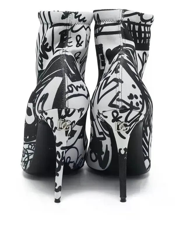Dolce & Gabbana 105mm Graffiti-print Pumps