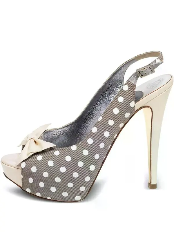 GINA 130mm Polka-dot Sandals - Grey