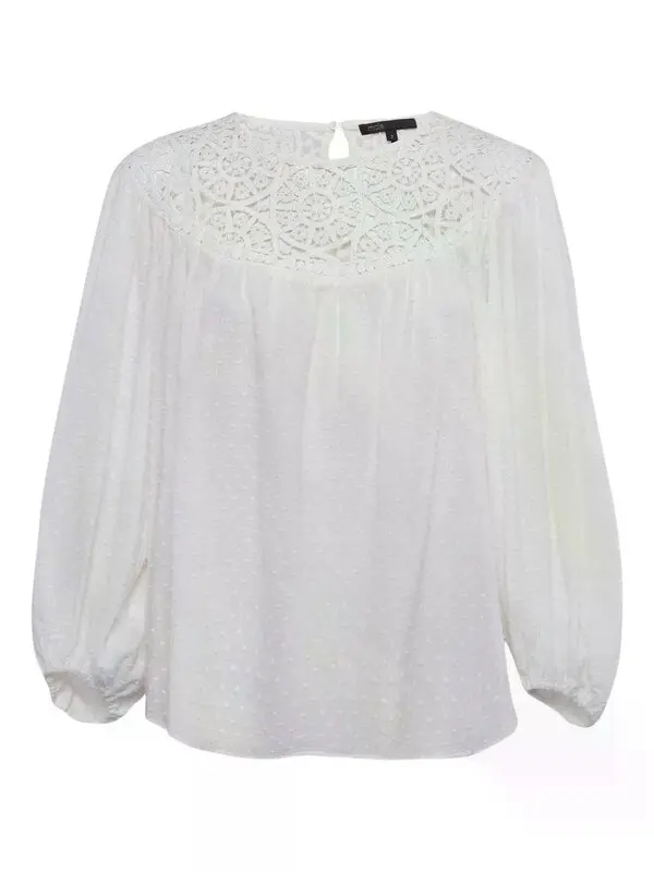 Maje Lace Dot Blouse