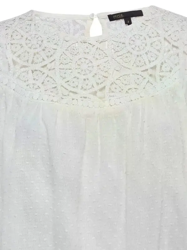 Maje Lace Dot Blouse