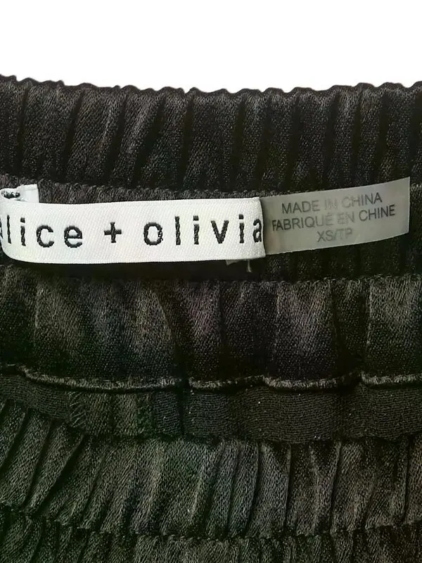 Alice + Olivia Satin Cargo Trousers