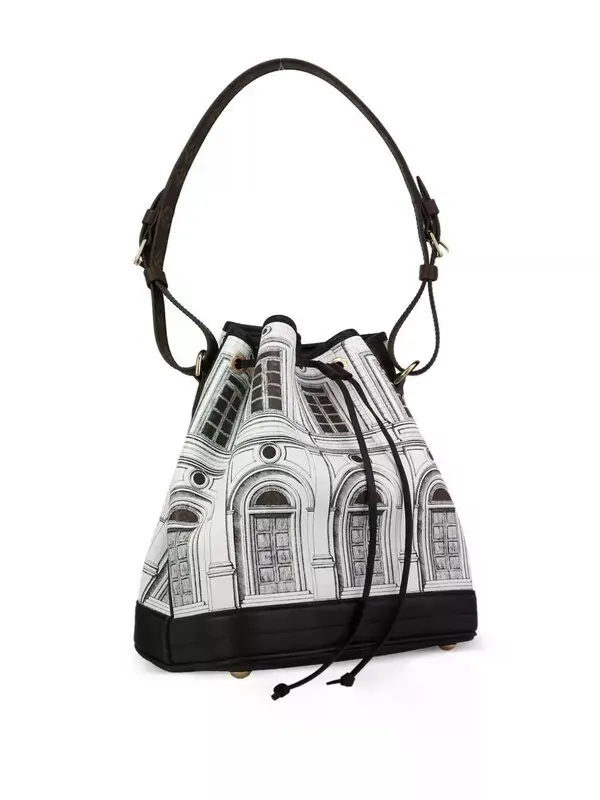 LOUIS VUITTON Noé Illustration-print Bucket Bag - White