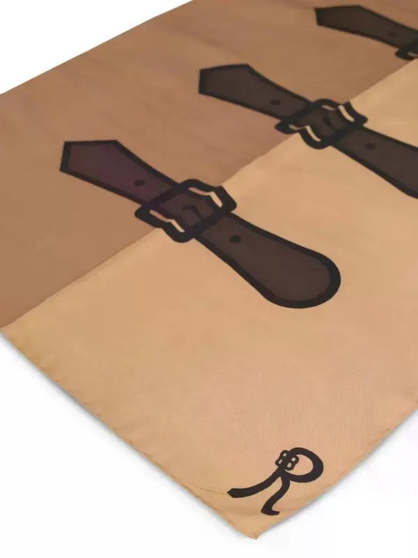 Roberta Di Camerino Buckle Print Silk Scarf