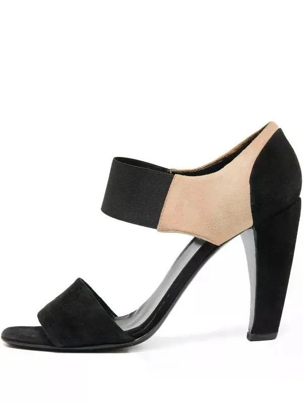 Prada Suede Block Heel Sandals