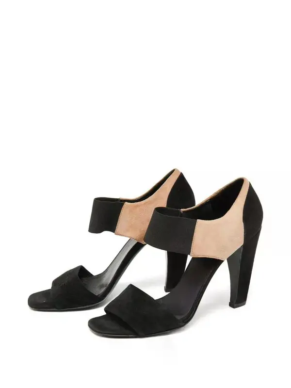 Prada Suede Block Heel Sandals
