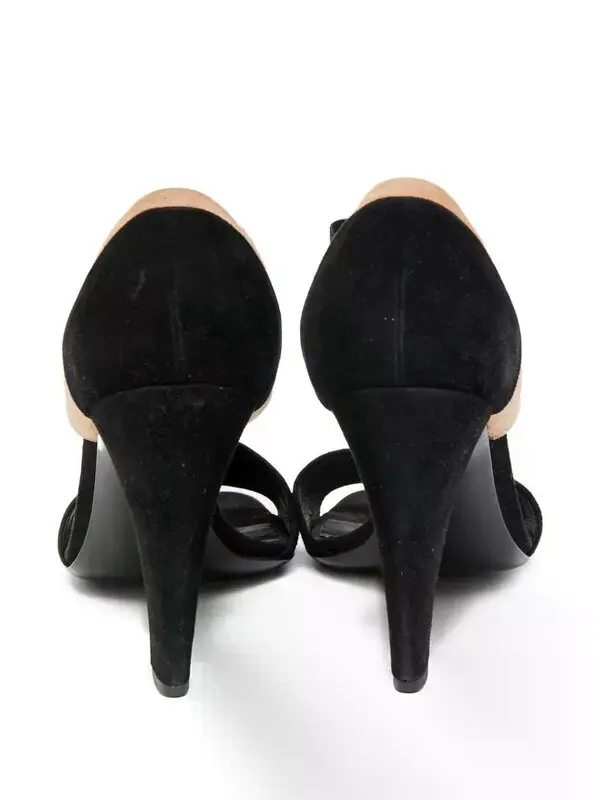 Prada Suede Block Heel Sandals