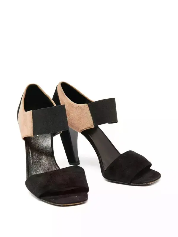 Prada Suede Block Heel Sandals