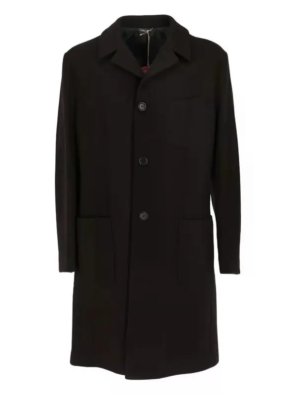 ROMEO GIGLI 1990s Striped Single-breasted Coat - Brown