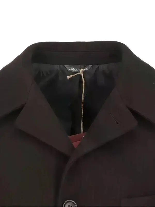 ROMEO GIGLI 1990s Striped Single-breasted Coat - Brown