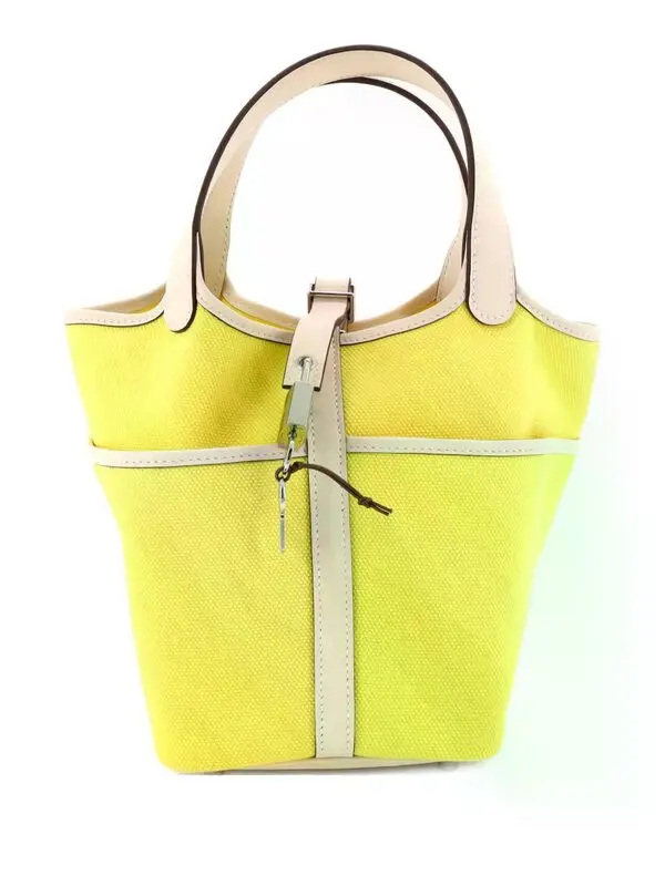 Hermès Cargo Picotin Lock Canvas Bucket Bag - Yellow