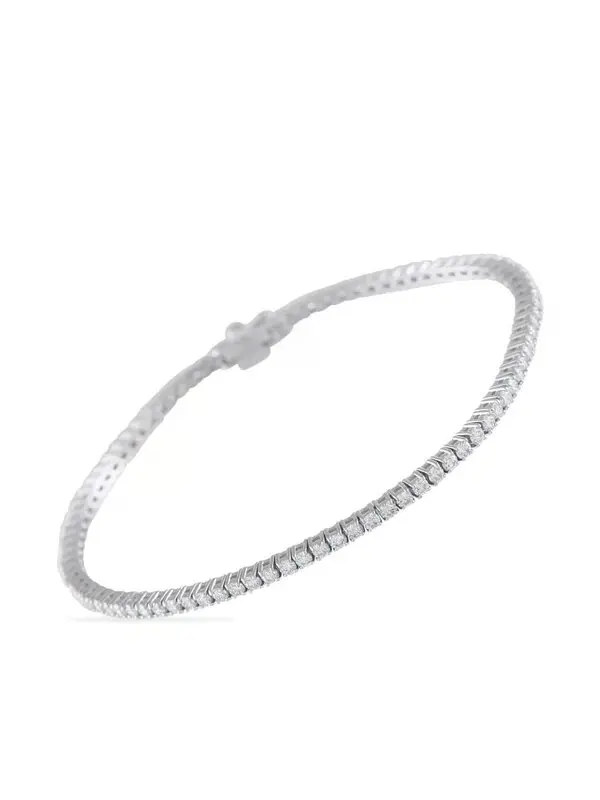 LB EXCLUSIVE 18k Gold Diamond Tennis Bracelet - White