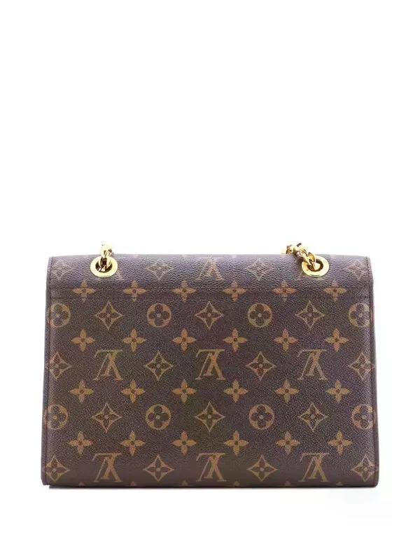 LOUIS VUITTON Victoire Handbag Monogram Canvas And Leather Shoulder Bag - Brown