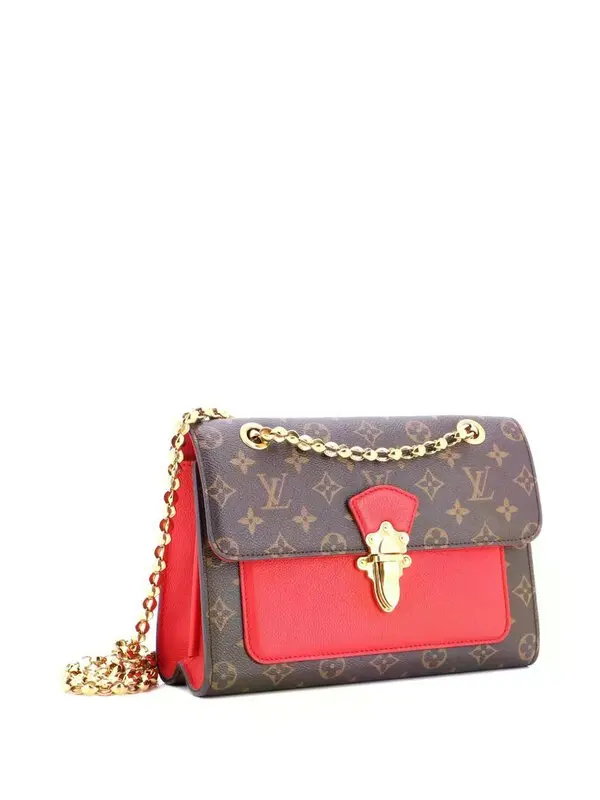 LOUIS VUITTON Victoire Handbag Monogram Canvas And Leather Shoulder Bag - Brown