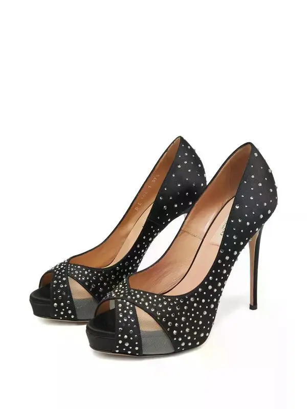 Valentino Garavani 125mm Mesh Rhinestone Pumps
