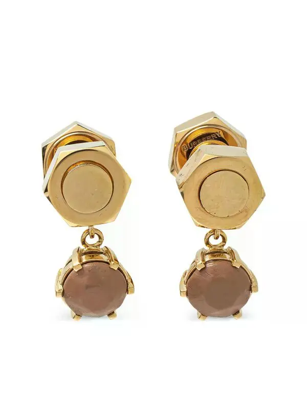 Burberry Nut & Bolt Drop Earrings - Gold