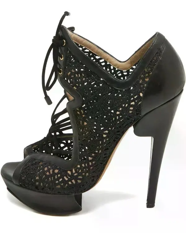 NICHOLAS KIRKWOOD 130mm Lace Platform Booties