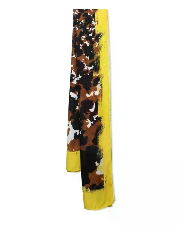 Roberto Cavalli Pre-owned Abstract-print Scarf - Yellow