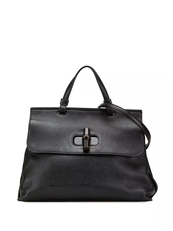 Gucci Medium Leather Bamboo Daily Satchel