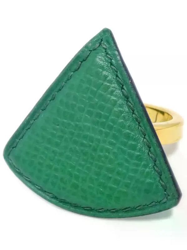 Hermès 1990-2000s Triangle Scarf Ring - Gold
