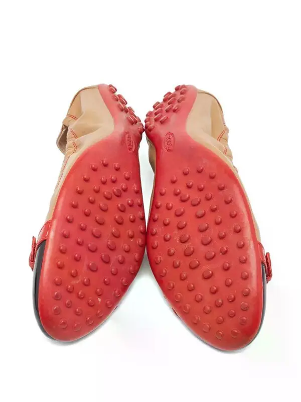 TOD'S Scrunch Ballet Flats - Brown