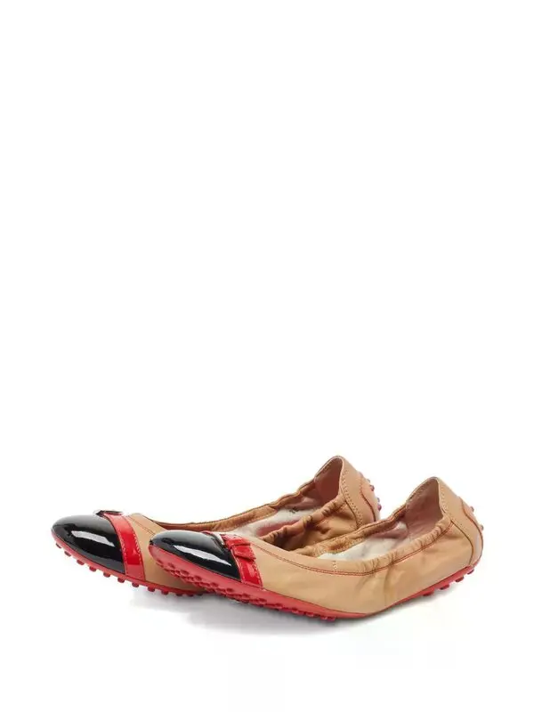 TOD'S Scrunch Ballet Flats - Brown