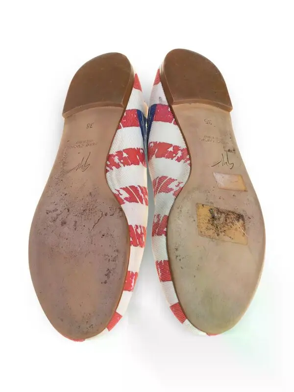 GIUSEPPE ZANOTTI Flag-print Ballet Flats